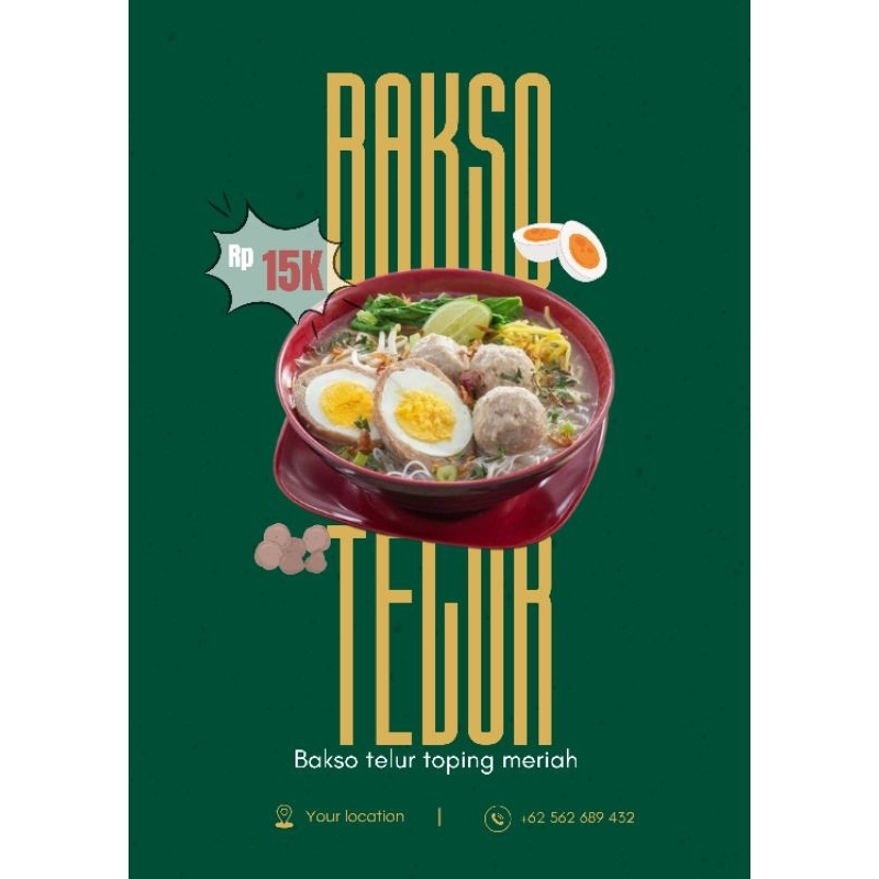 Jual Desaingrafis poster (Bakso Telur) | Shopee Indonesia