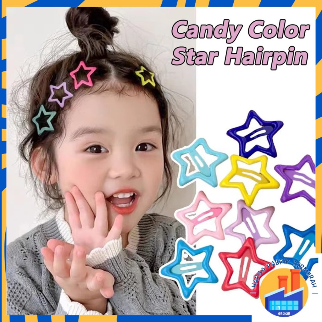 Jual HPT Jepit Rambut Bentuk Bintang 5PCS Hair Clips Bintang Aksesoris ...