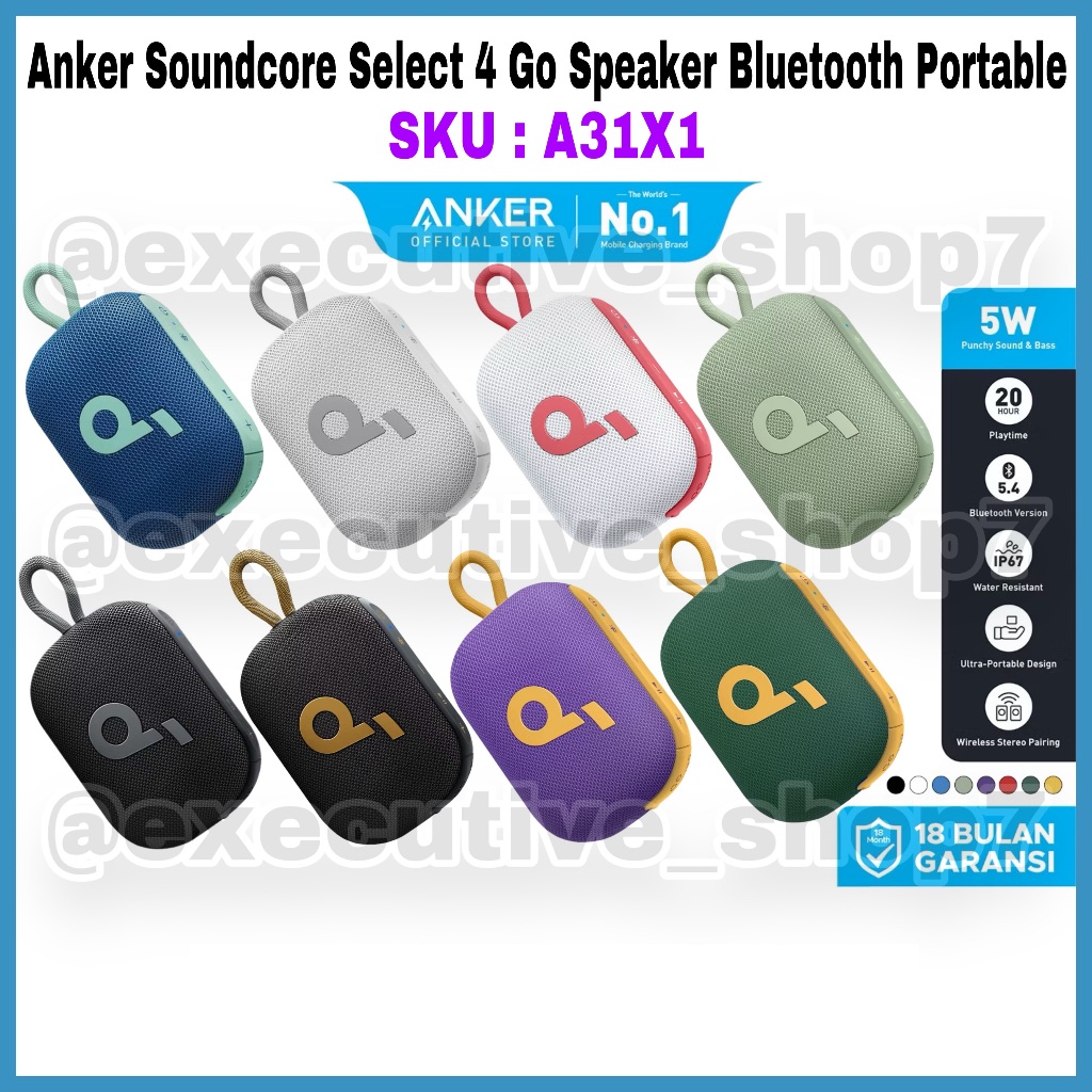 Jual Anker Soundcore Select 4 Go Speaker Bluetooth Portable - SKU A31X1 ...