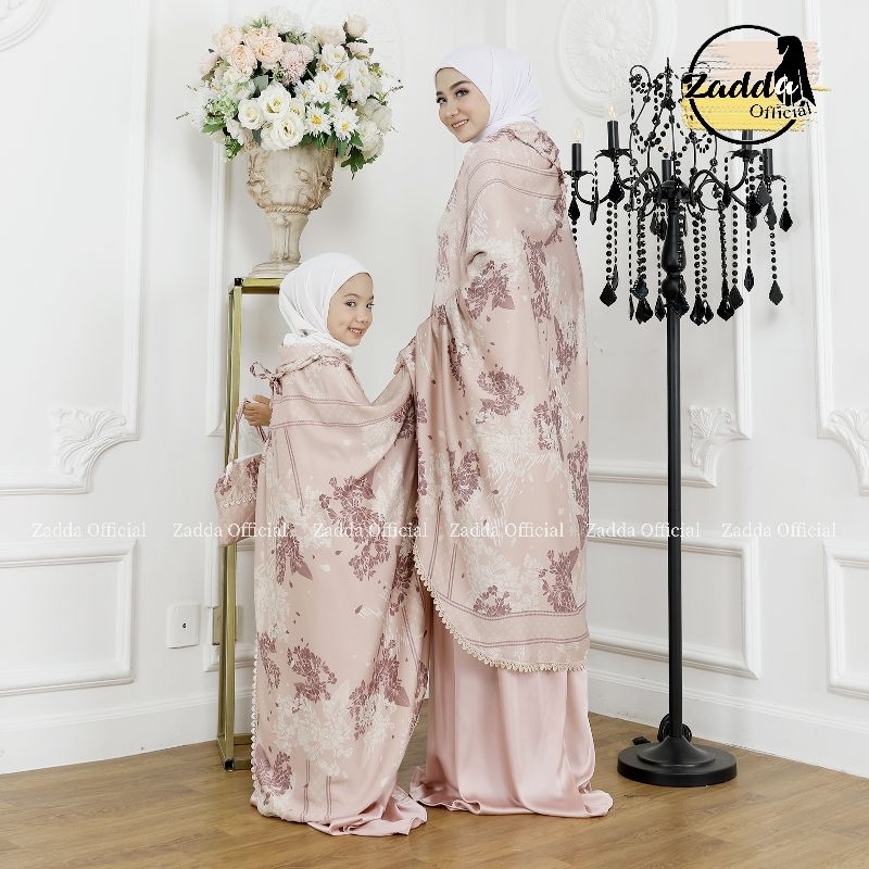 Jual Mukena Couple Armani Silk 2in1 Premium Ibu Anak Free Tas Cantik ...