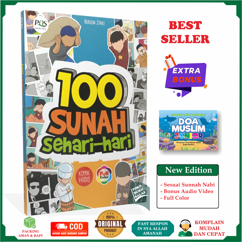 Jual Komik 100 Sunnah Sehari-Hari Untuk Anak FOR KIDS Full Color ...