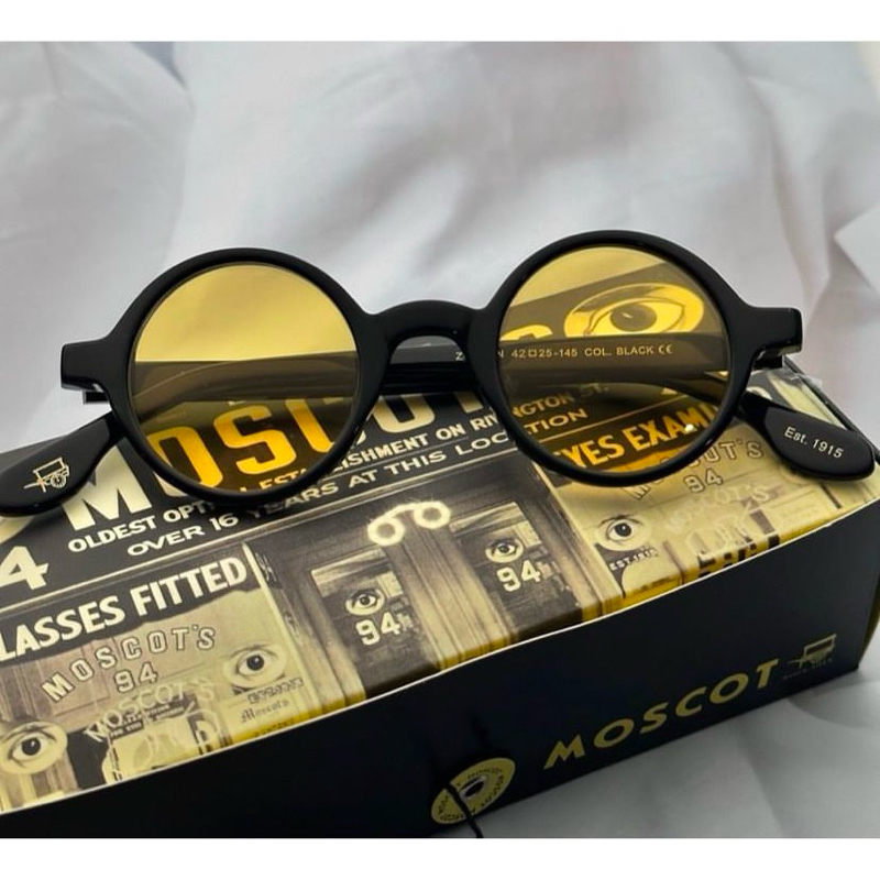 Jual kacamata minus MOSCOT zolman Luxury black yellow lens , exlusive ...