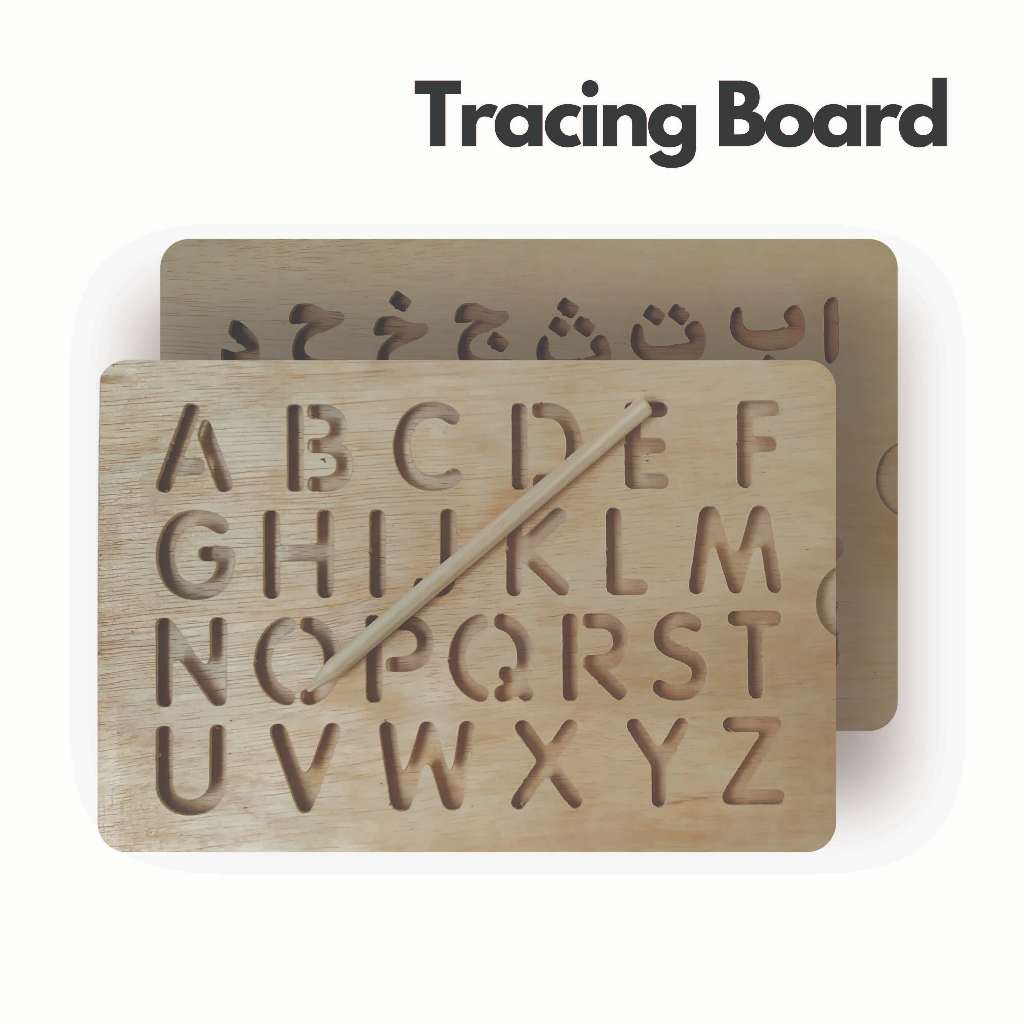 Jual Tracing wooden board Prewriting papan latihan menulis tracing ...