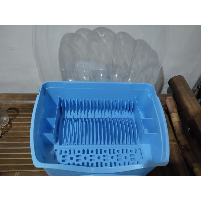 Jual Rak Piring Plastik SDR800BL warna biru | Shopee Indonesia