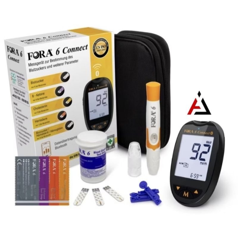 Jual Alat Fora 6 Connect bluetooth Cek Gula , Asam Urat , Cholestrol ...