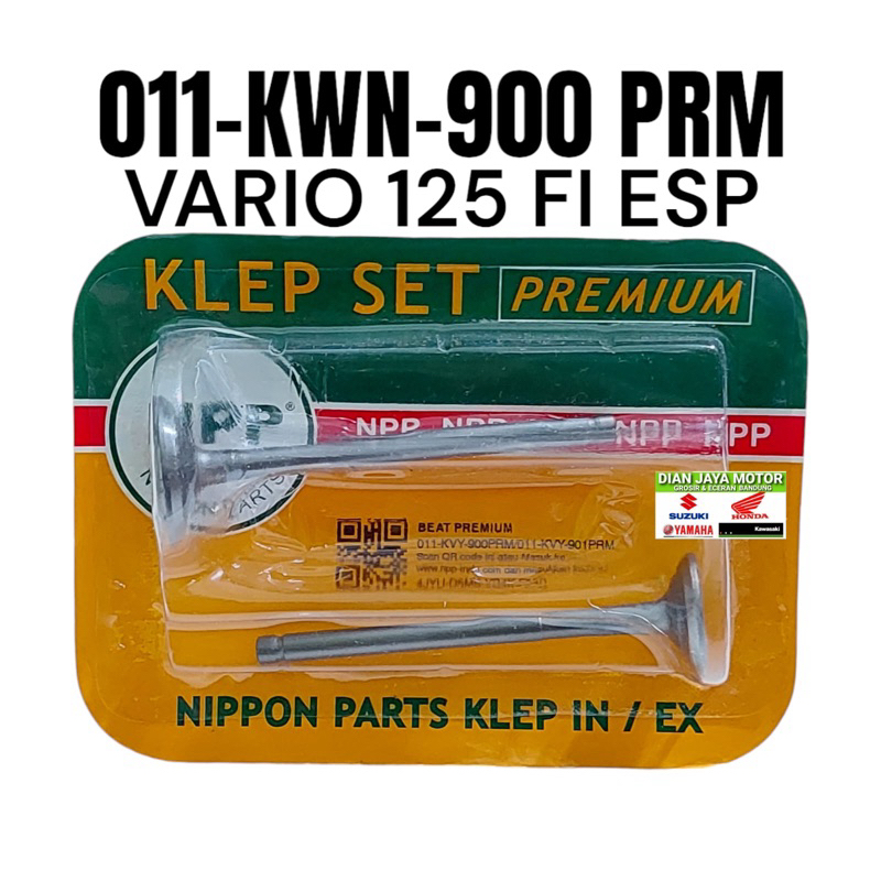 Jual ( NPP ) klep set in ex KWN Honda vario 125 fi esp kelep npp ori ...