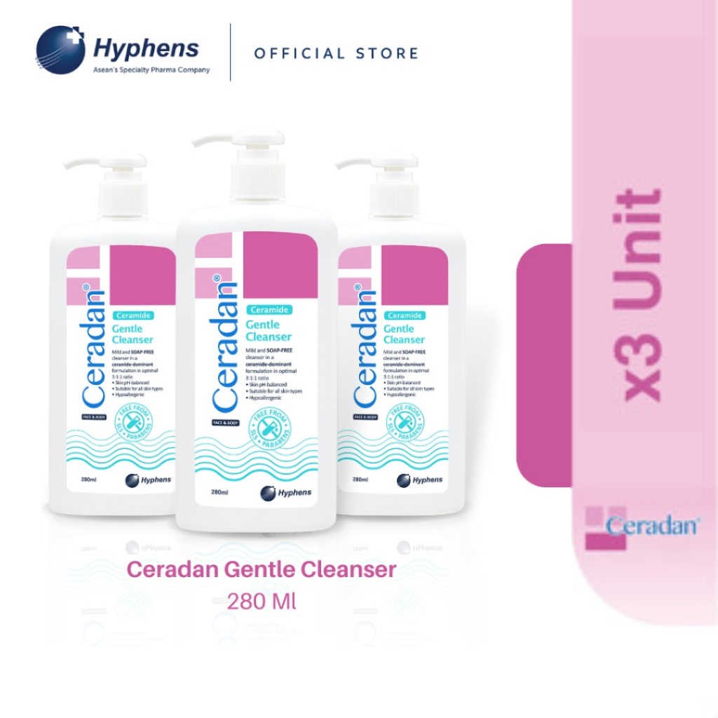 Jual Ceradan Gentle Cleanser 280ml x 3 Unit | Shopee Indonesia