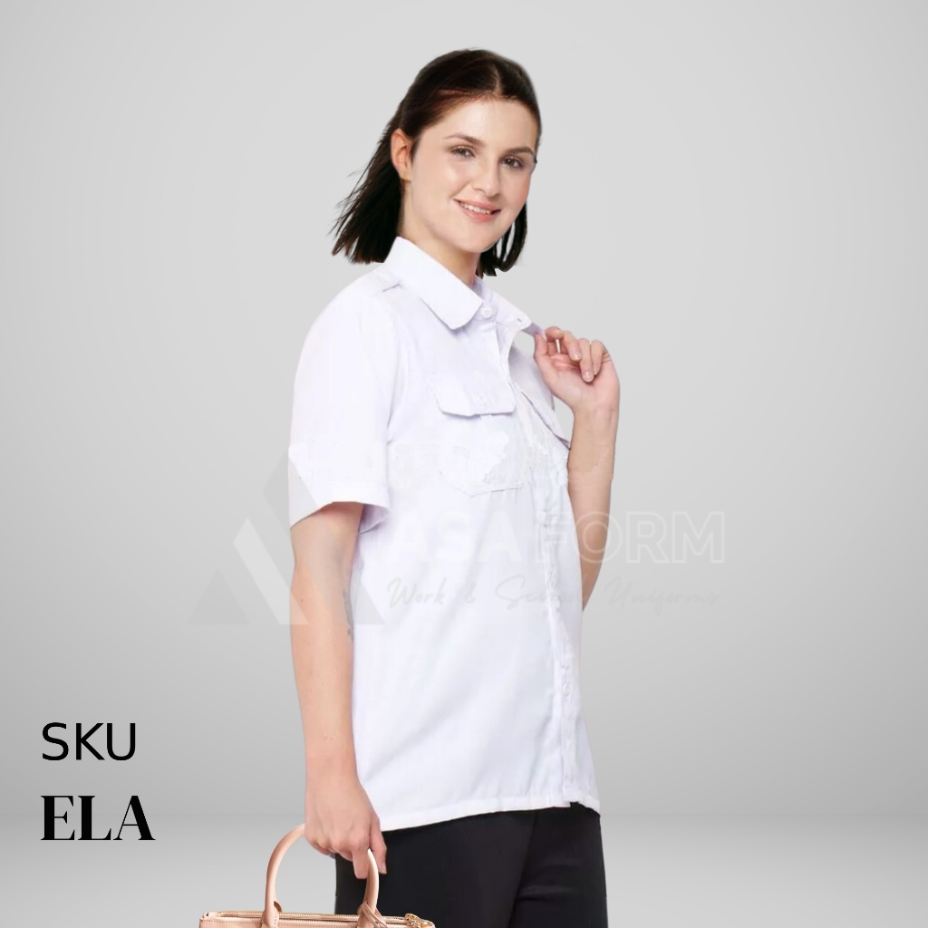 Jual Kemeja Putih kerja Wanita Baju Putih Perawat Baju Dinas Pns Pemda Baju Seragam pns putih ...