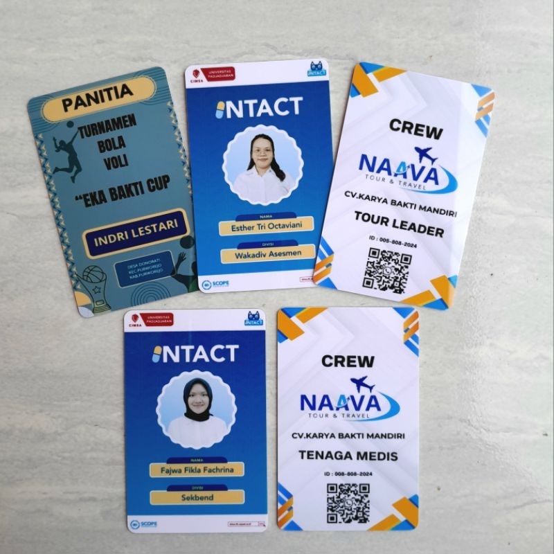 Jual cetak id card custom desain / cetak idcard pegawe / kartu parkir ...