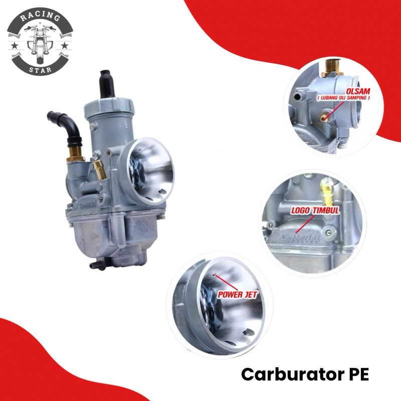 Jual Scarlet Racing - Carburator Racing Karburator Karbu Scarlet PE 24 26 28 30 (A-Class ...