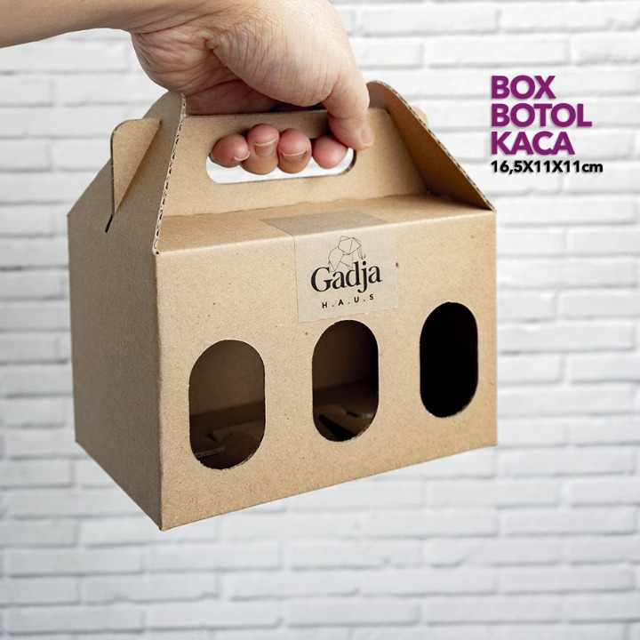 Jual 10 Pcs Box Hampers Botol Kaca Tutup Karet Packaging Model Jinjing ...