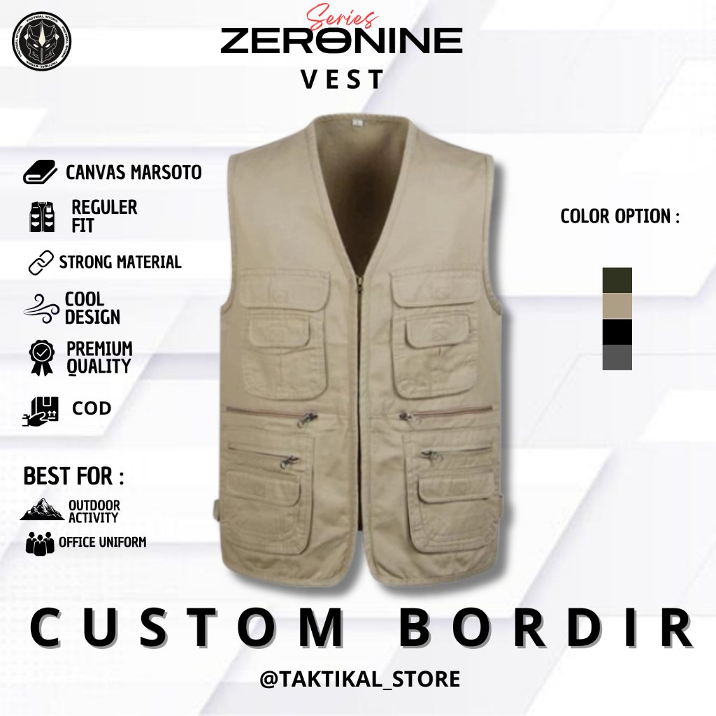 Jual (CUSTOM BORDIR) Rompi Tactical Casual Kekinian Bahan High Quality ...
