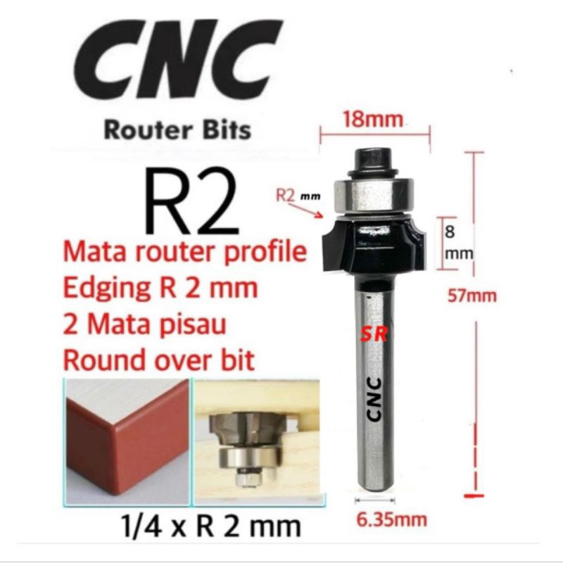 Jual Mata Router/ Router Bits/ Profil Edging 2 mm CNC | Shopee Indonesia
