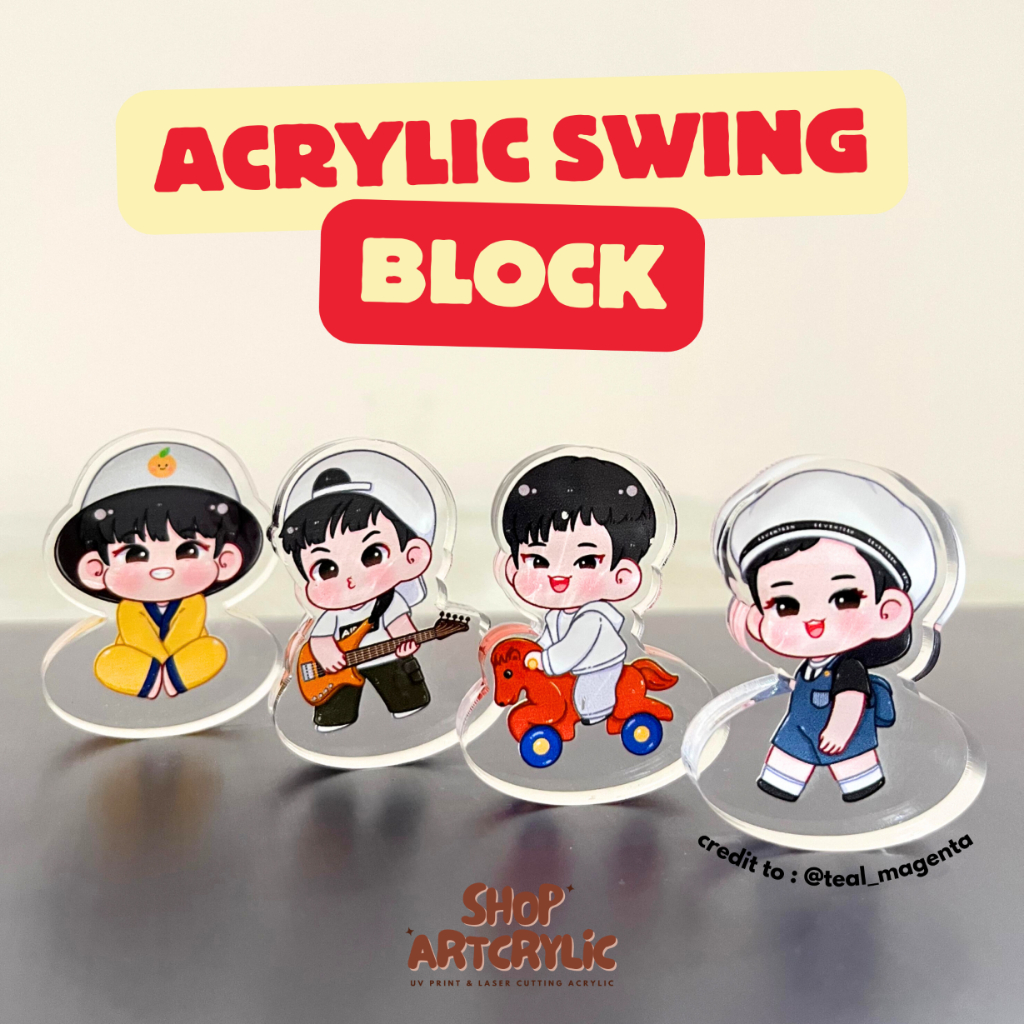Jual [8mm] Custom Standee Acrylic Swing Block UV Print | Akrilik Swing Block | Shopee Indonesia