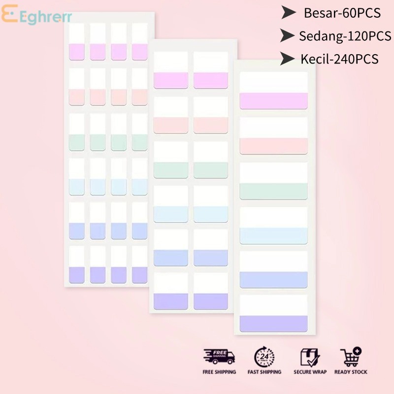 Jual Eeghrerr 240PCS Sticky Notes Index Tab / Penanda / Pembatas ...