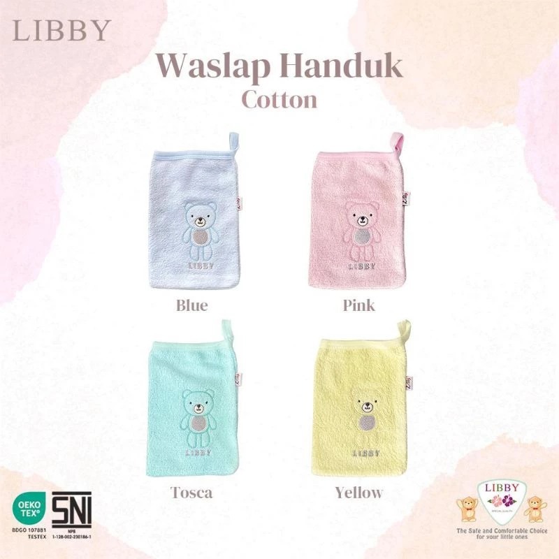 Jual Libby Washlap Cotton Karet/ Washlap Kotak/Washlap Bayi 1 Psc ...