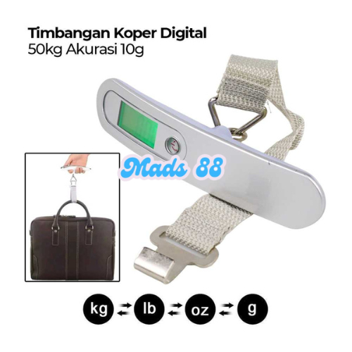 Jual Timbangan Gantung Digital Luggage Scale Alat Pengukur Berat Tas Koper 50kg Serbaguna ...