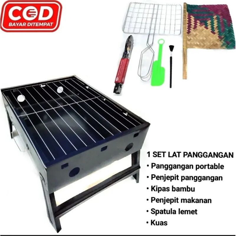 Jual Alat pemanggang bakaran portabel SET bakaran ayam sate jagung ...