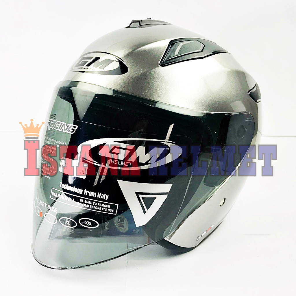 Jual HELM GM KING FIGHTER DARK GREY ORIGINAL | Shopee Indonesia