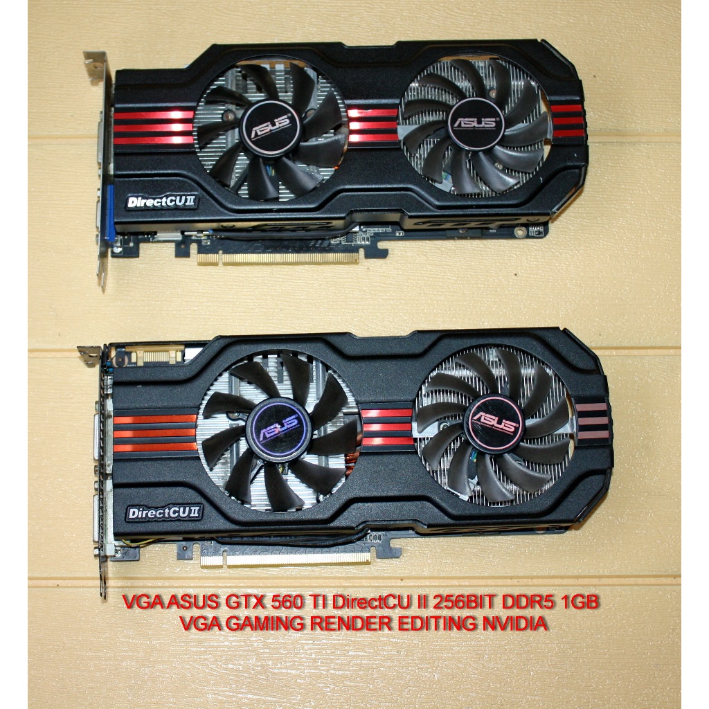Jual VGA ASUS GTX 560 TI DirectCU II 256BIT DDR5 1 GB DX 11 DX 12 VGA GAMING NVIDIA LANCAR JAYA ...