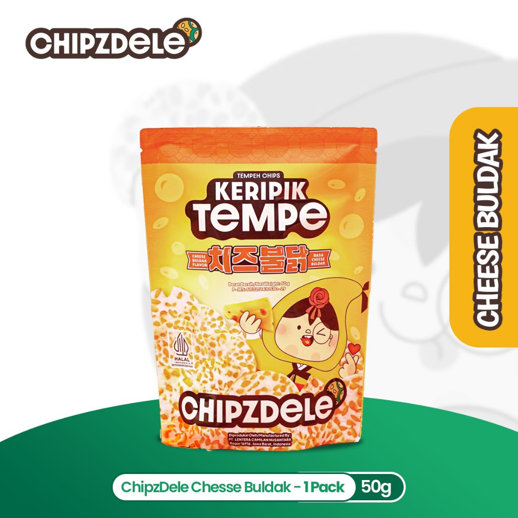 Jual Chipzdele Keripik Tempe 50 gram Korean Series Rasa Cheese Buldak ...