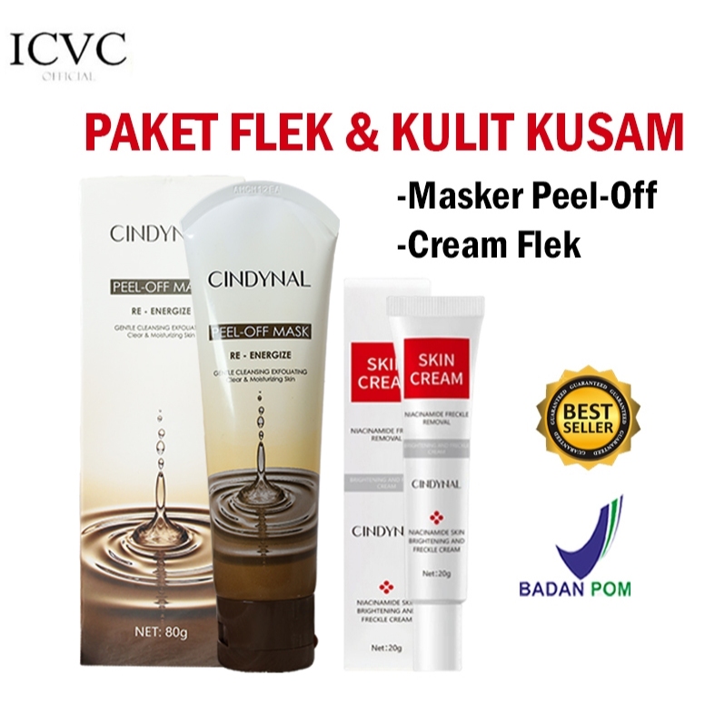 Jual TERAMPUH!! BPOM Paket 2in1 Cindynal Skin Cream Freckle Removal Dark Spots & Peel Off Mask ...