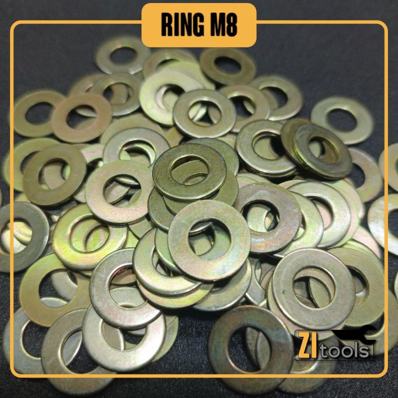 Jual RING PLAT M8 WASHER PLATE UNTUK BAUT KUNCI 12 ISI 100 PCS | Shopee ...