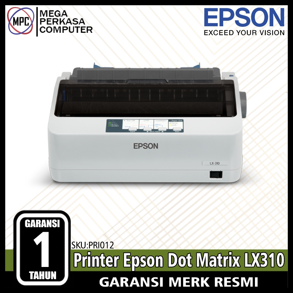 Jual Printer Epson Dot Matrix LX310 LX-310 Bergaransi Resmi | Shopee ...