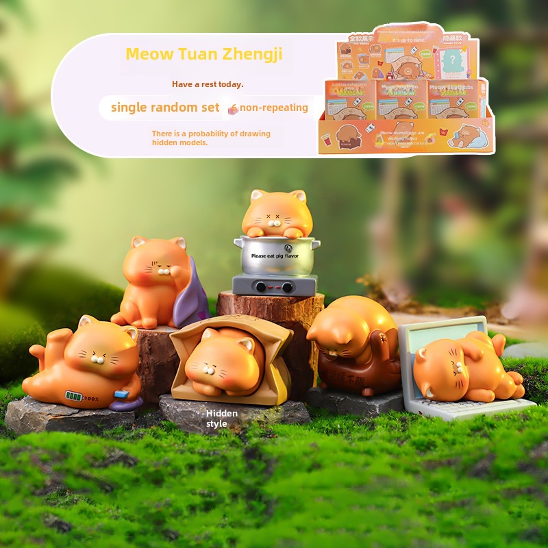 Jual Orange Cat blind Box / Cat Cute Figure | Shopee Indonesia