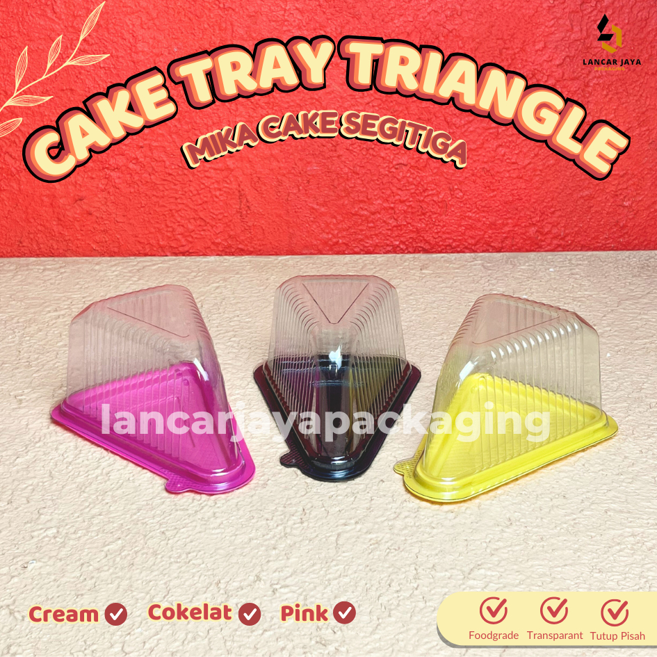 Jual Mika CT Segitiga Cake Tray Mille Crepes Kue Potongan Alas Coklat ...