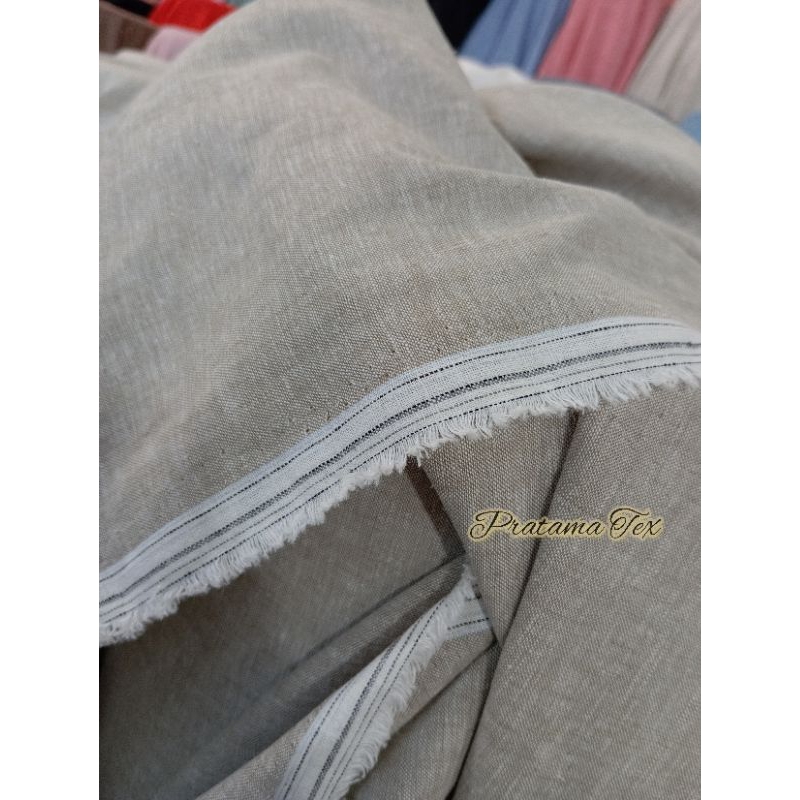 Jual TERBARU !! Kain Linen Pure Serat / Bahan Linen Pure Original ...