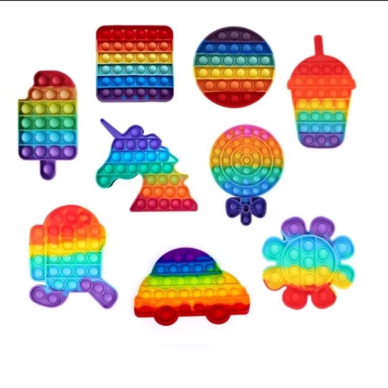 Jual POP IT MAINAN EDUKASI POPIT / POP IT BESAR RAINBOW | Shopee Indonesia
