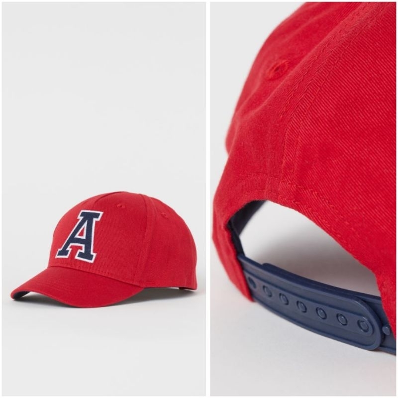 Jual H&M Embroidery Cap Red Letter "A" ORIGINAL STORE | Shopee Indonesia