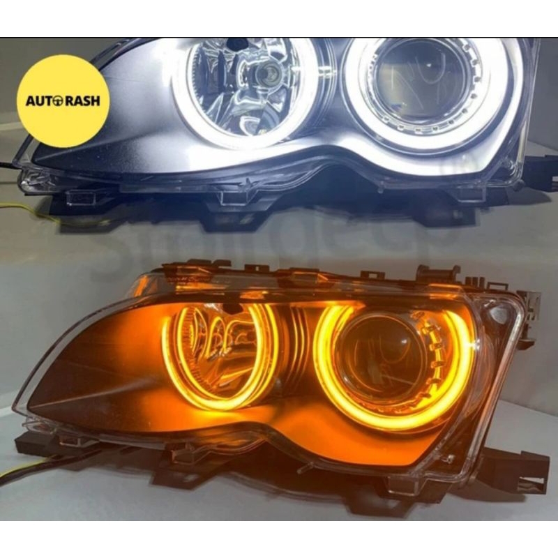 Jual BMW E46 E36 E93 E38 Lampu DRL Halo ring LED Crystal angel eye kit ...