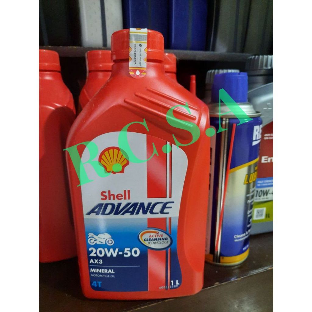 Jual OLI SHELL ADVANCE AX3 4T 20W-50 1 LITER - ORIGINAL SHELL INDONESIA ...