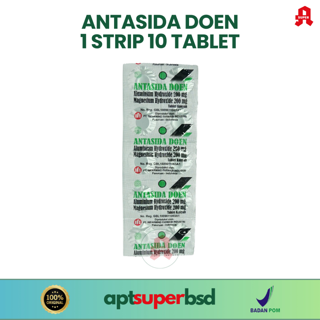 Jual Antasida Doen Infarmind - 10 Tablet - Obat Maag - Membantu ...