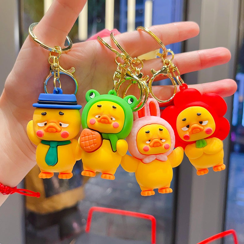 Jual keychain upset duck gantungan kunci bebek menyebalkan gantungan ...