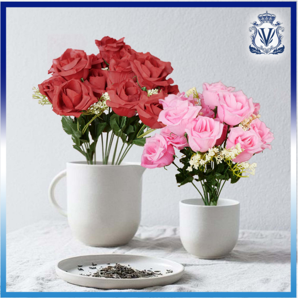 Jual Bunga Rose Tropis Artificial Premium Cabang 5 - Bunga Mawar Kuncup ...