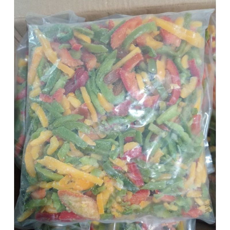 Jual Paprika Slice Frozen 500 gram, cocok untuk tumis, barbeque, isian ...