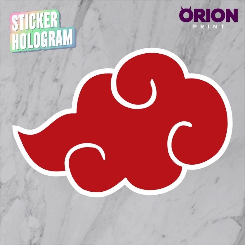Jual Stiker hologram lambang awan Akatsuki 5x7cm anti air OCNRT14 untuk ...