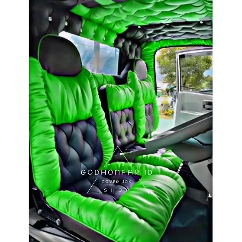 Jual cover jok motif sofa untuk mobil truk ISUZU NMR CANTER HDX HDL ...