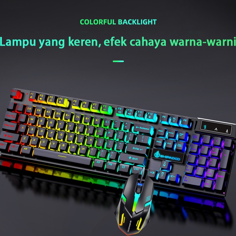 Jual KODE J4L2 Kombo Keyboard dan Mouse Gaming dengan Lampu RGB Cahaya ...