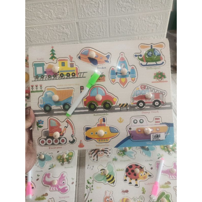 Jual PAZEL BERMOTIF HEWAN TRANSPORTASI DAN PAPAN SKETCHPAD | Shopee ...