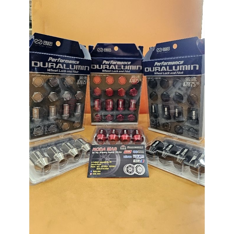 Jual Enkei Duralumin Wheel Lock & Nut ORIGINAL (Mur Baut Racing Lug Nut ...