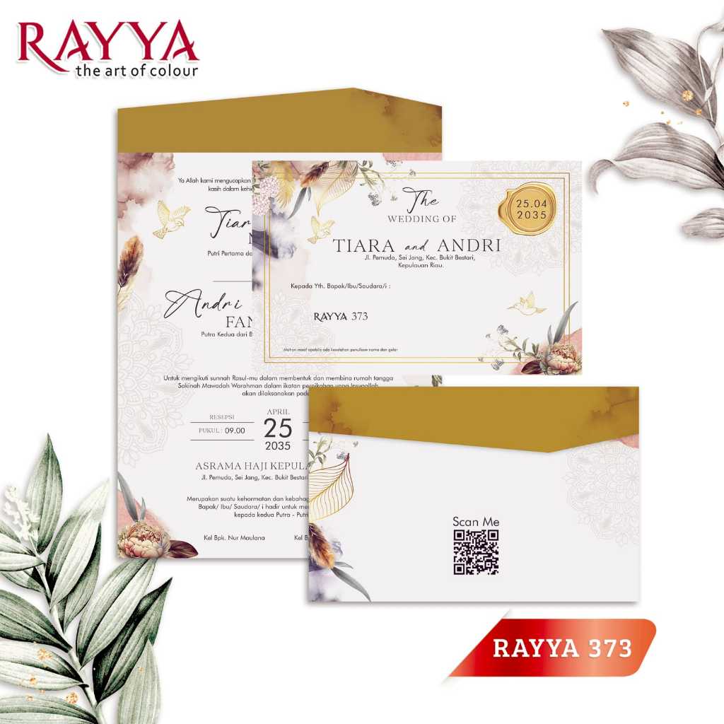 Jual Blangko Undangan RAYYA 373 (Free File Setting Corel) | Shopee ...