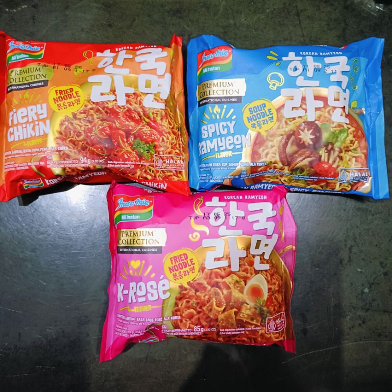 Jual Premium Collection Indomie Korean Series K-Rose, Fiery Chikin dan Spicy Ramyeon | Shopee ...