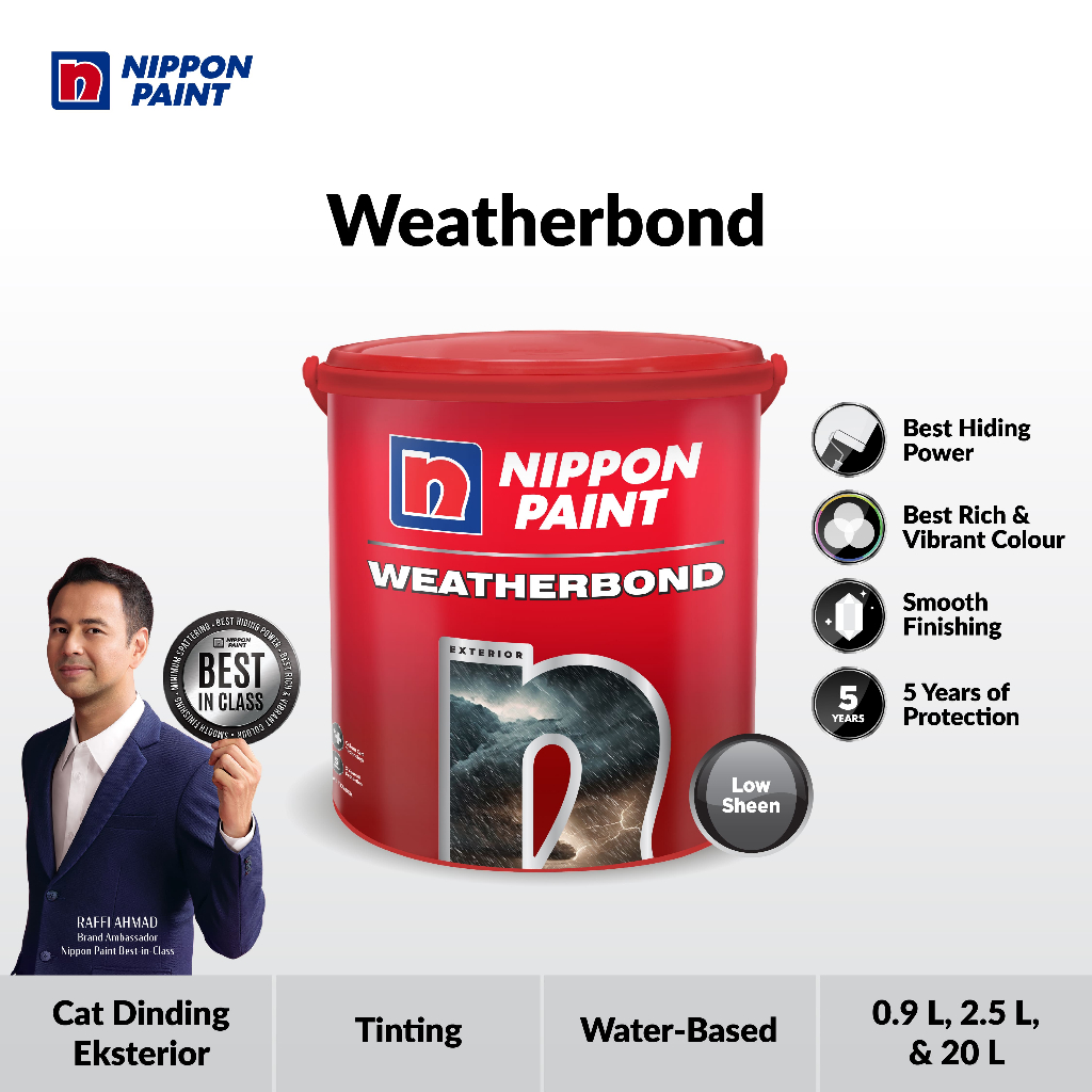 Jual Nippon Paint - Weatherbond (Tinting) -20L- Cat Premium Dinding ...