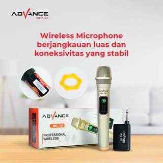 Jual Mic Wireless Advance MIC-101-V3 Profesional Microphone Wireless Mic Karaoke Single Mikropon ...