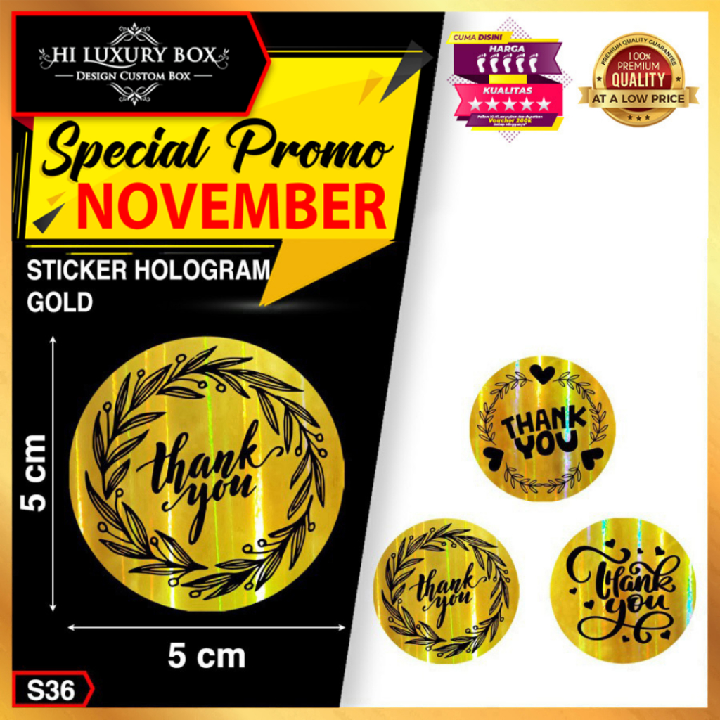 Jual Sticker Segel|Sticker Sealer |Sticker Hologram|Sticker Thank You ...
