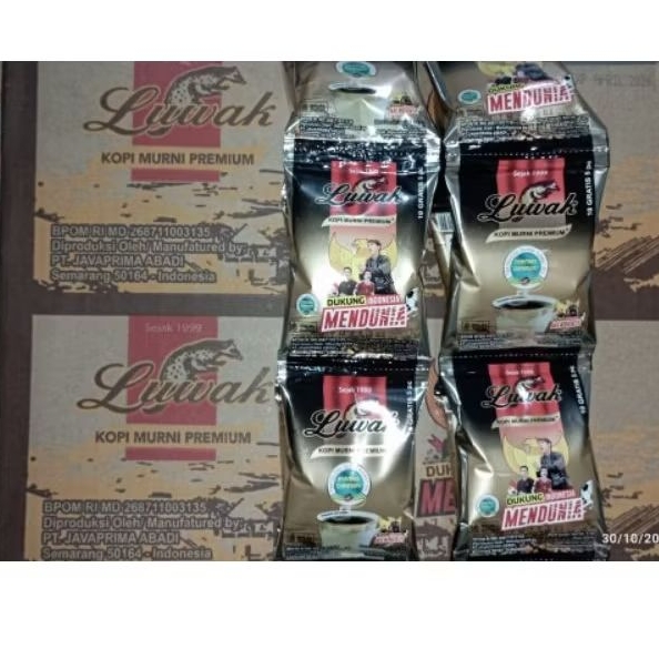 Jual KOPI LUWAK HITAM MURNI || 1 KARTON || ( 20 R - 15 Sachet ) 300 Pcs ...
